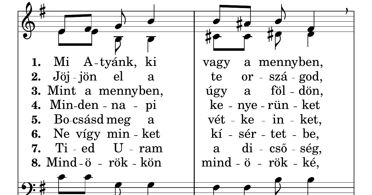 Mi Atyánk, ki vagy a mennyben… (háromszólamú) | csecsy.hu